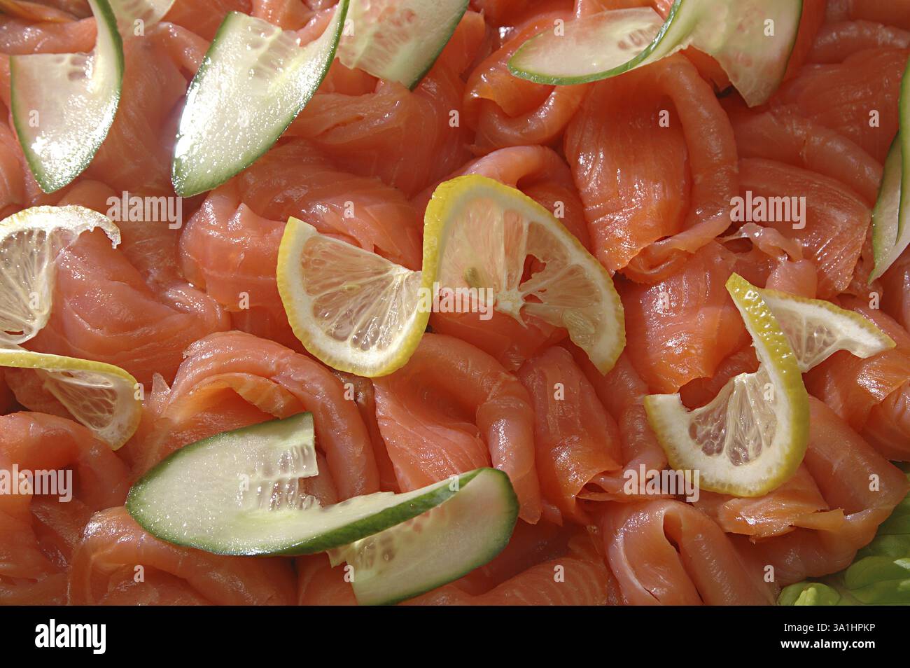 Non vegetarian Food, Fish Smoked Salmon (Rokt Lax in Swedish) surface ...
