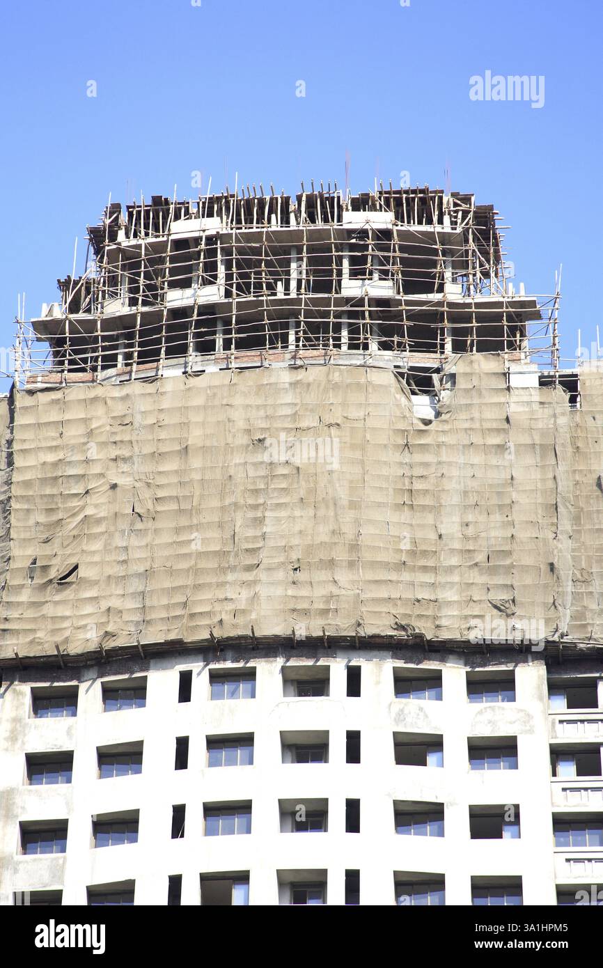 Construction of a building at Saat Rasta circle, Mahalakshmi, Bombay ...