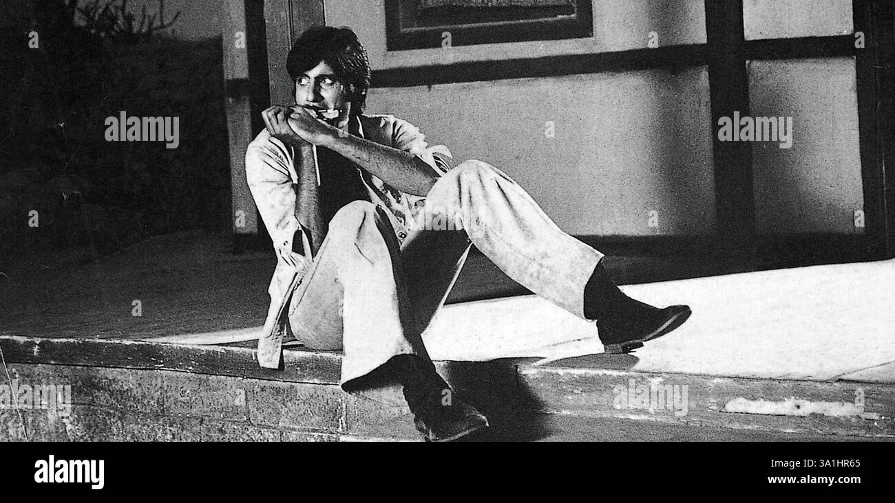 South Asian Indian Bollywood actor Amitabh Bachchan in a film Sholay ...
