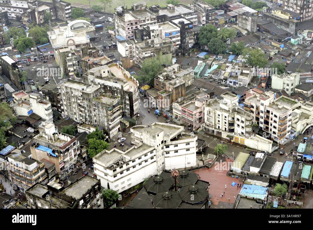 An aerial view of Kalyan city on outskirts of Bombay Mumbai, Maharashtra, India, Asia Stock ...