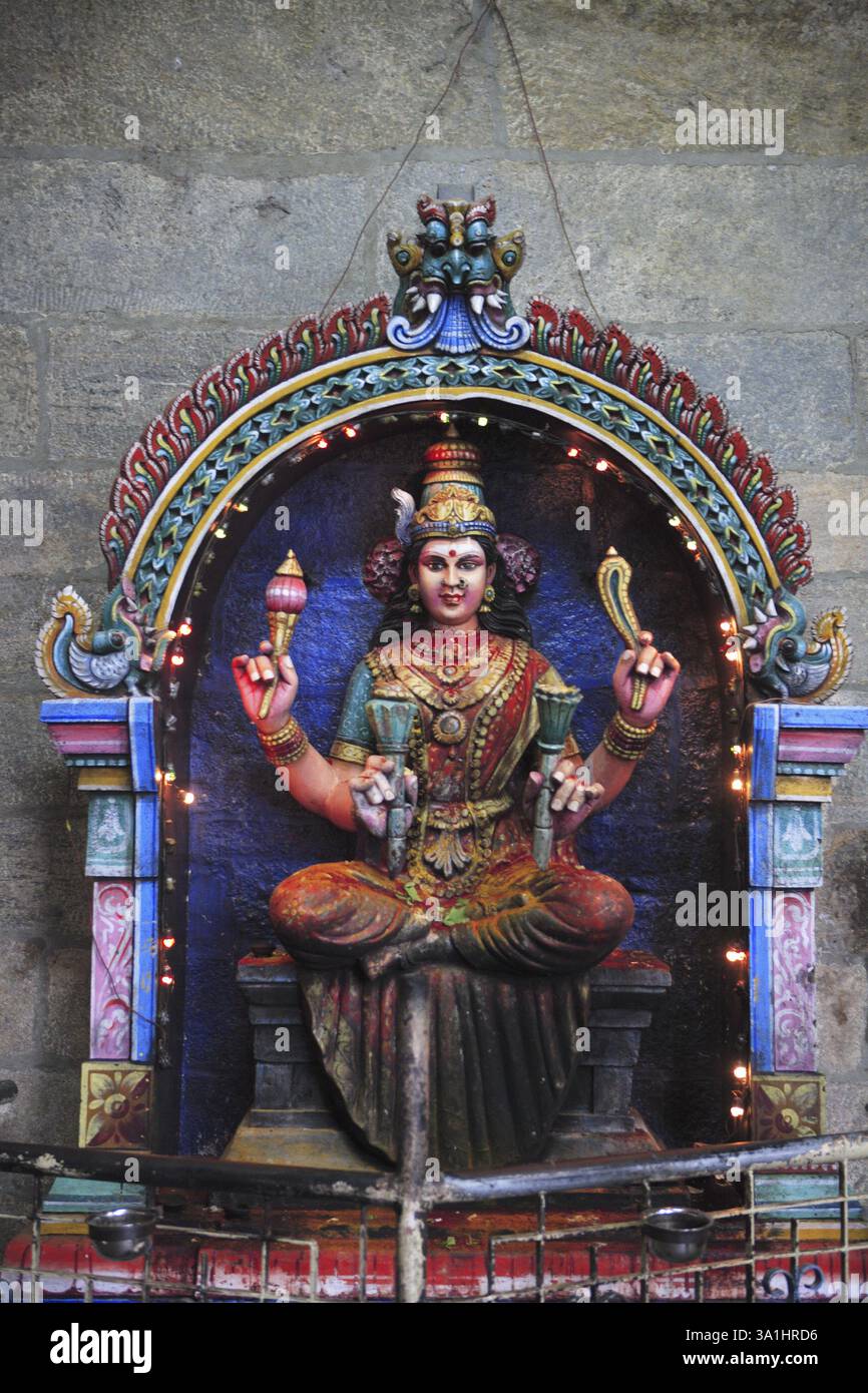 Goddess statue in Meenakshi Amman Temple, Madurai, Tamil Nadu, India ...
