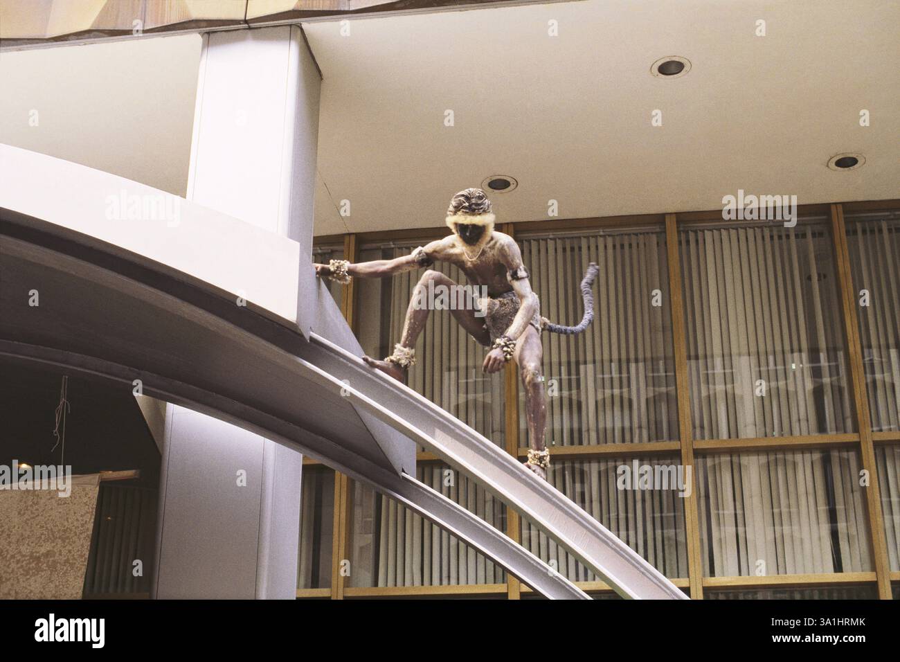 The monkey man, street performer, festival of India in New York, United ...
