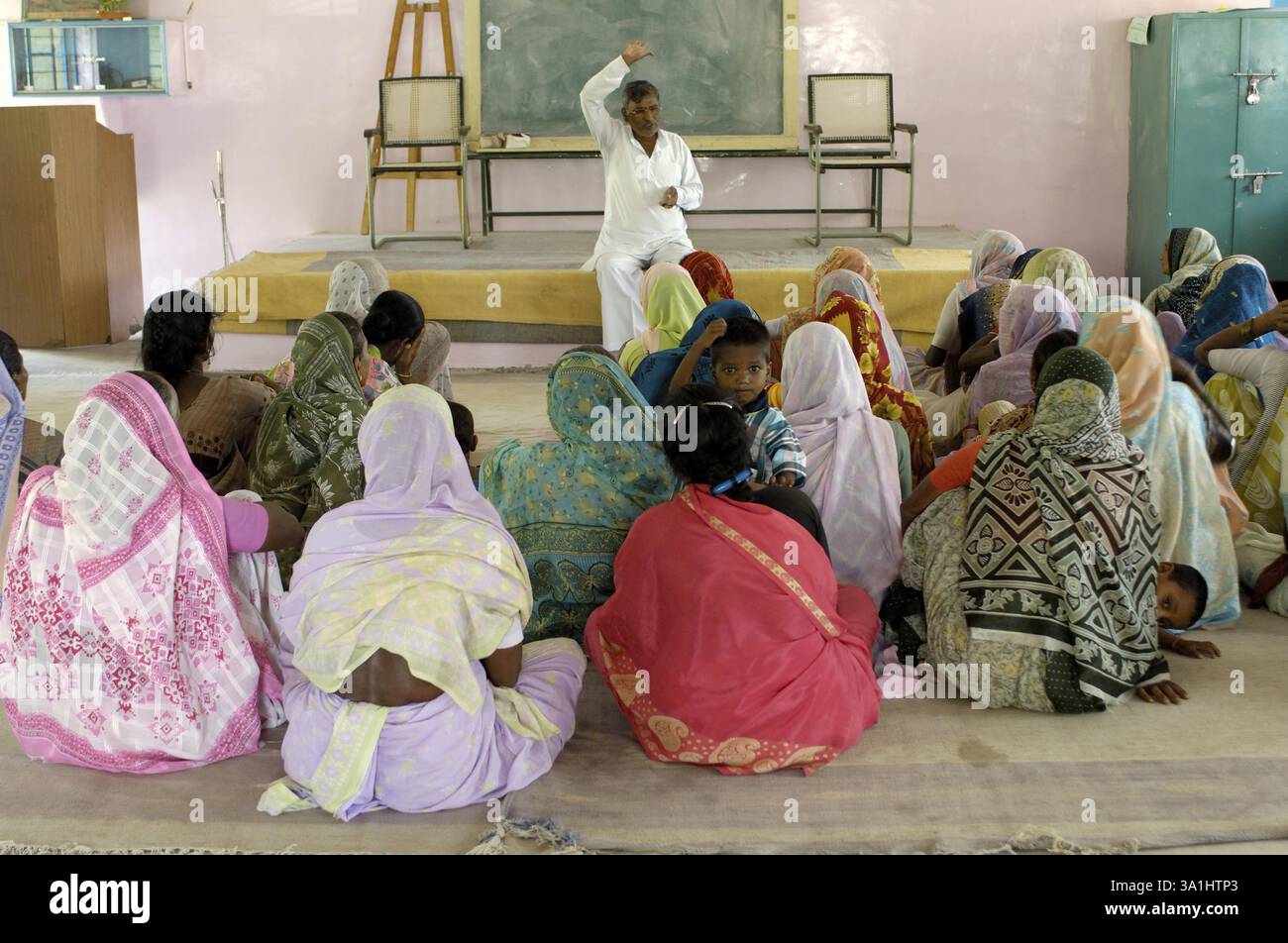 Villagers from different villages attending training session at Ralegan ...