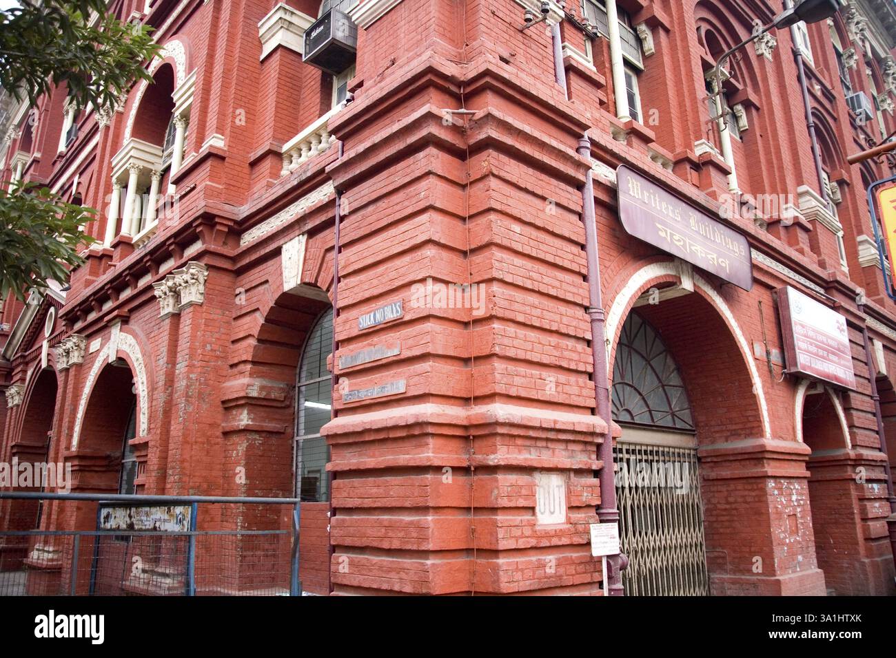 Red color writer's building, Bengal architecture, Calcutta now Kolkata ...