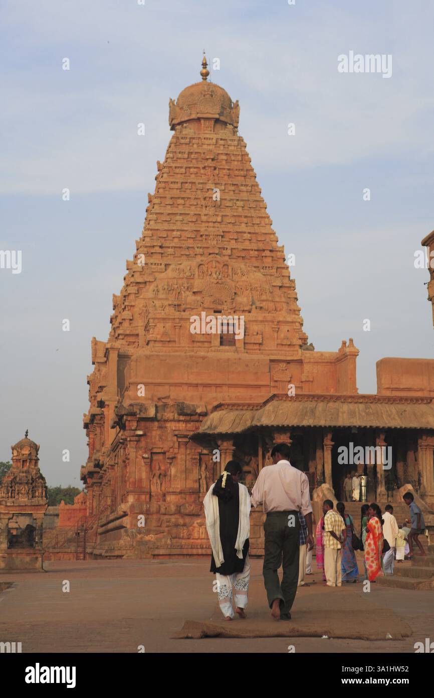 Devotees at Brihadeshwara Temple also called Big Temple dedicated to ...