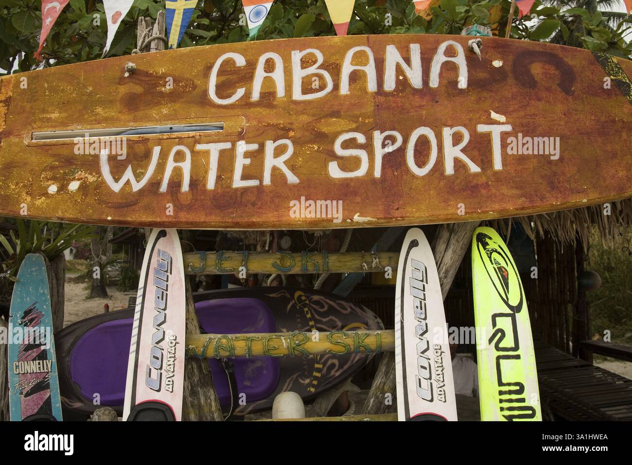 Water sports, Shop on the beach, Langkawi Island, Malaysia, Asia Stock ...