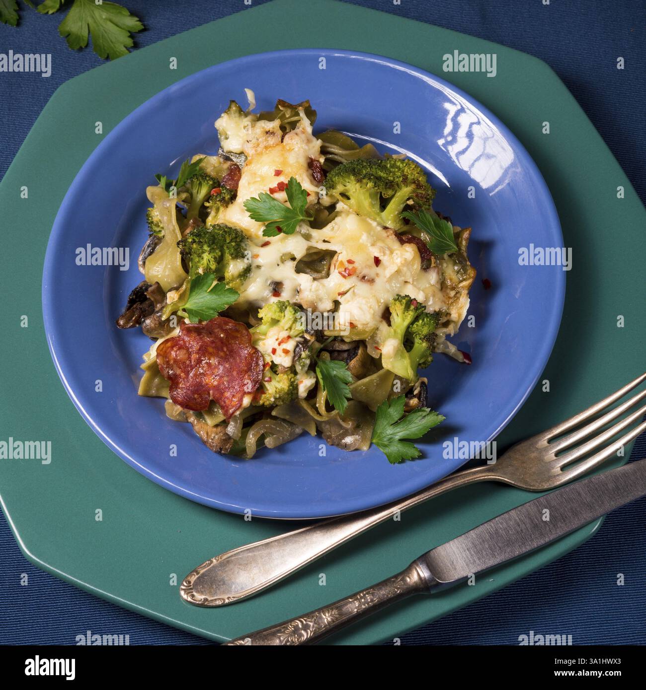 Ribbon noodle casserole hi-res stock photography and images - Alamy