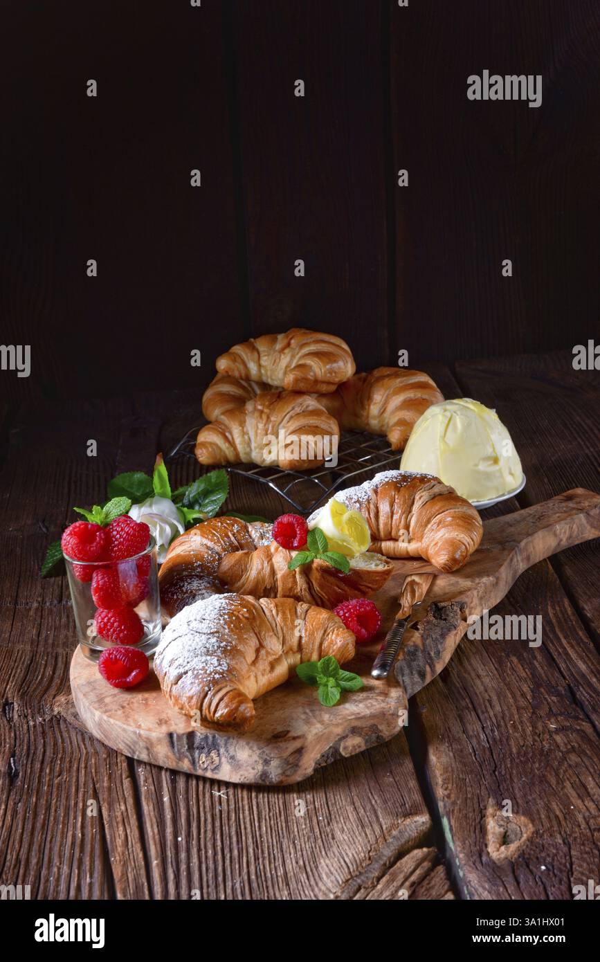 Original French butter croissants Stock Photo - Alamy