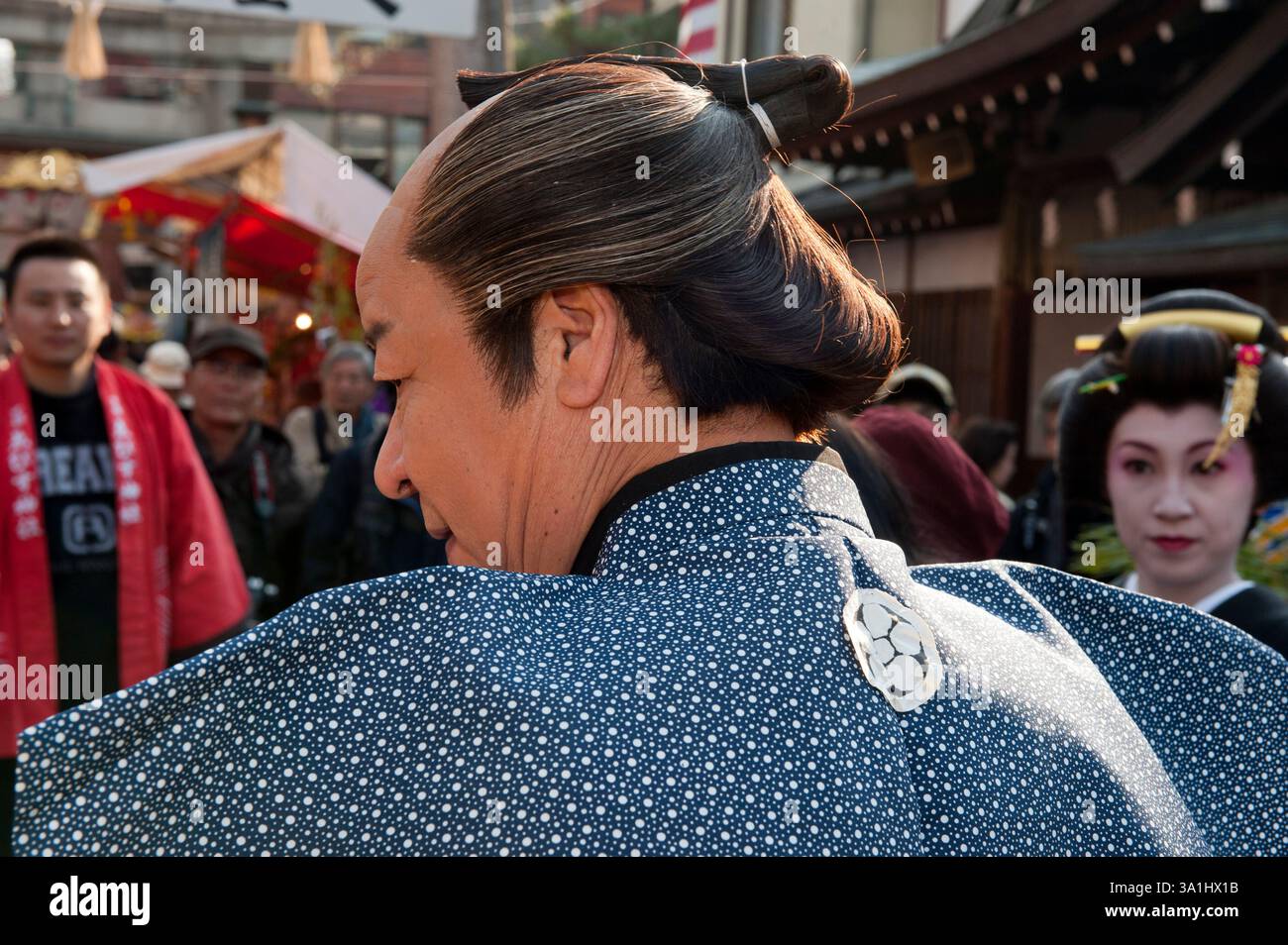 Male movie actor from Uzumasa Toei Studio wearing a kimono and sporting ...