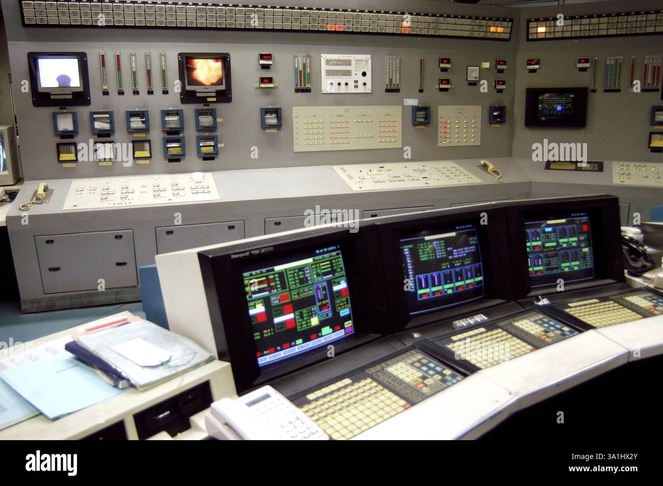 Control panel of the TATA Thermal Power Station, Trombay, Bombay now ...