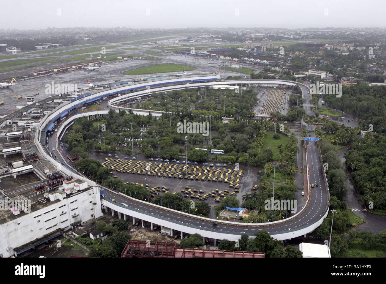 An aerial view of roads leading to Mumbai's Chhatrapati Shivaji Maharaj ...