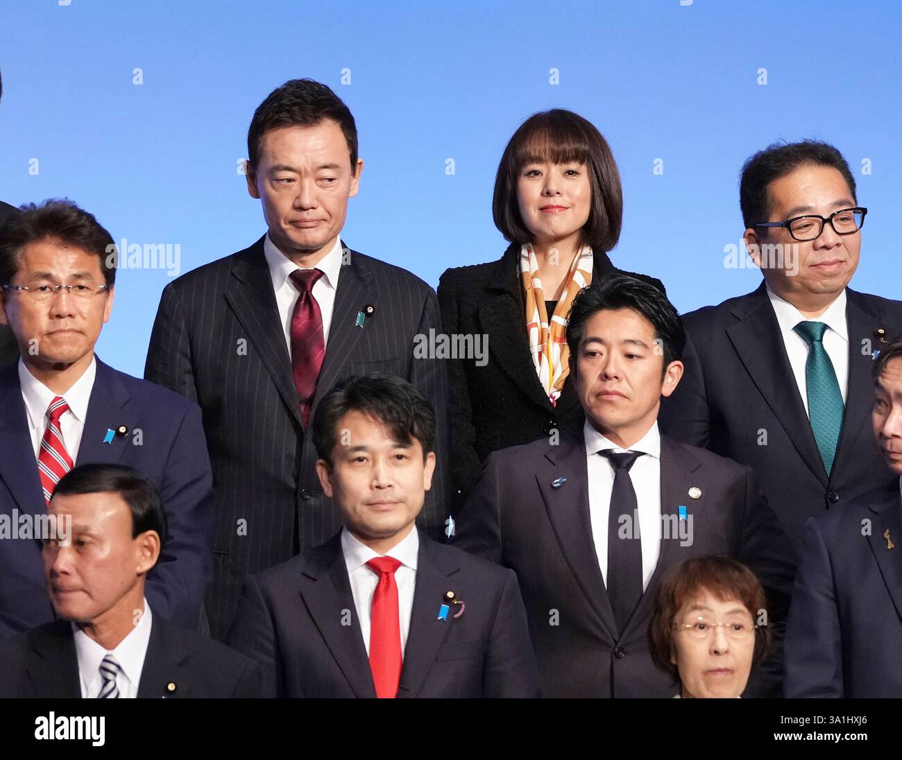 Former House of Representatives member Mio Sugita (back row center ...