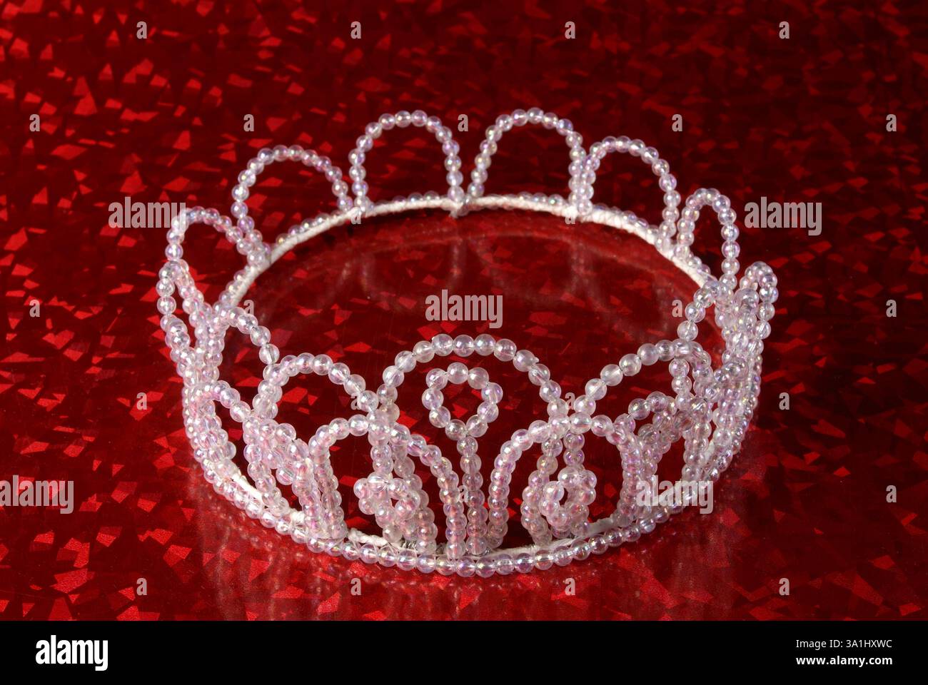 Crown made in disco beads Stock Photo - Alamy