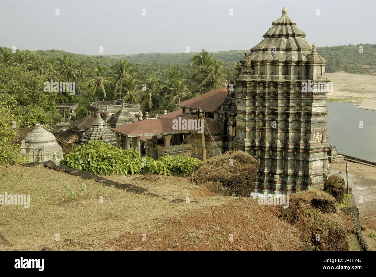 Lord Shiva temple near beach, Kunkeshwar, Dist Sindhudurga, Maharashtra ...
