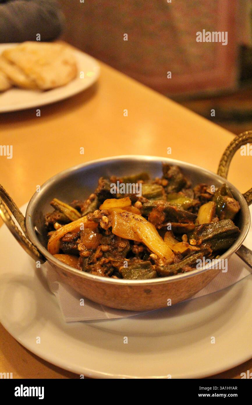 Indian cuisine: bhindi (okra) masala Stock Photo - Alamy