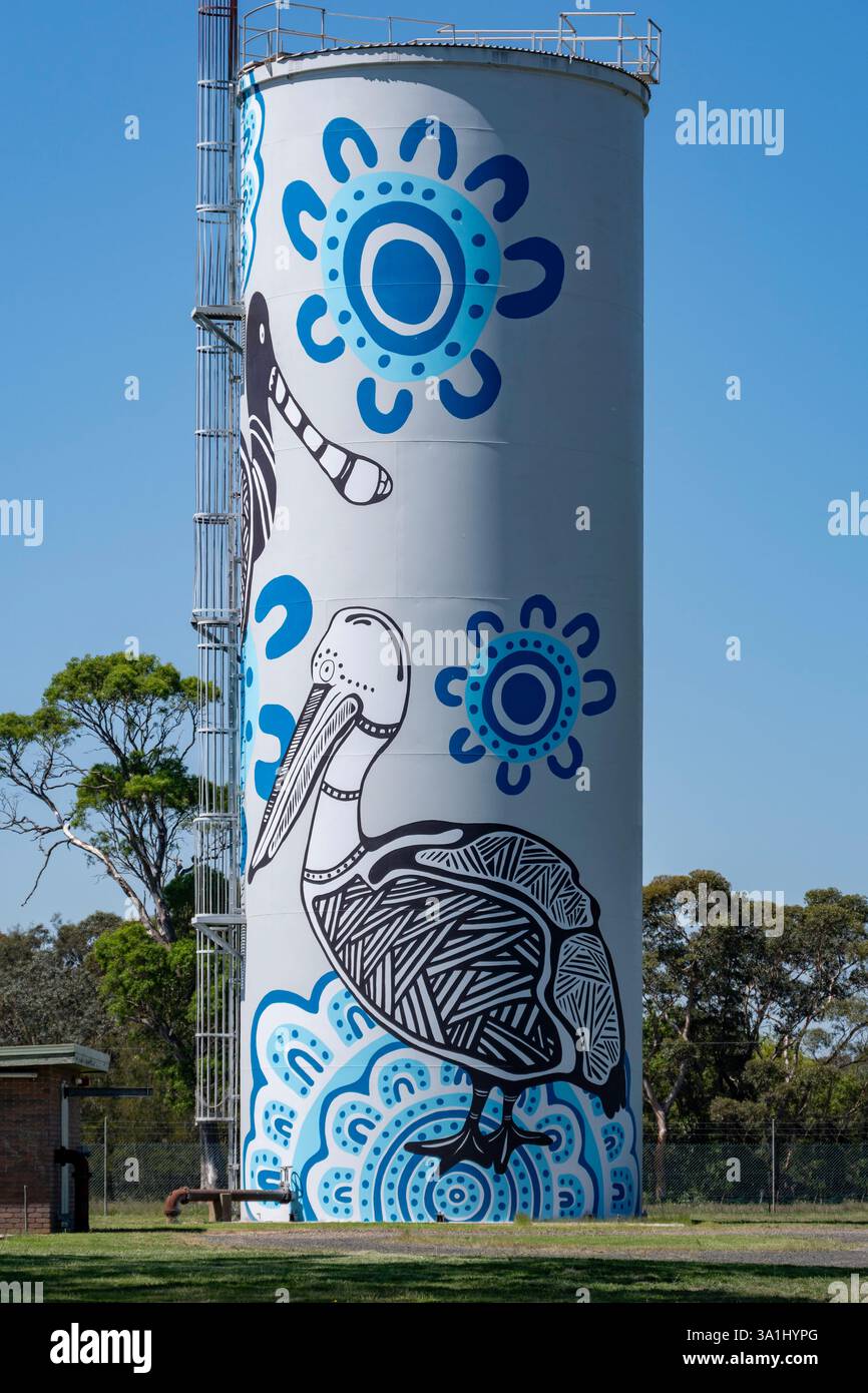 Cultural Flow Water Tower Art by Adnate, Stratford, Victoria, Australia ...