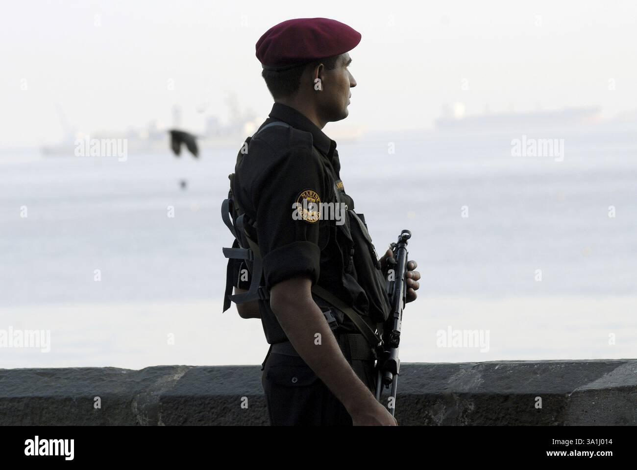 Indian Navy commando take guard as naval musical band perform beating ...