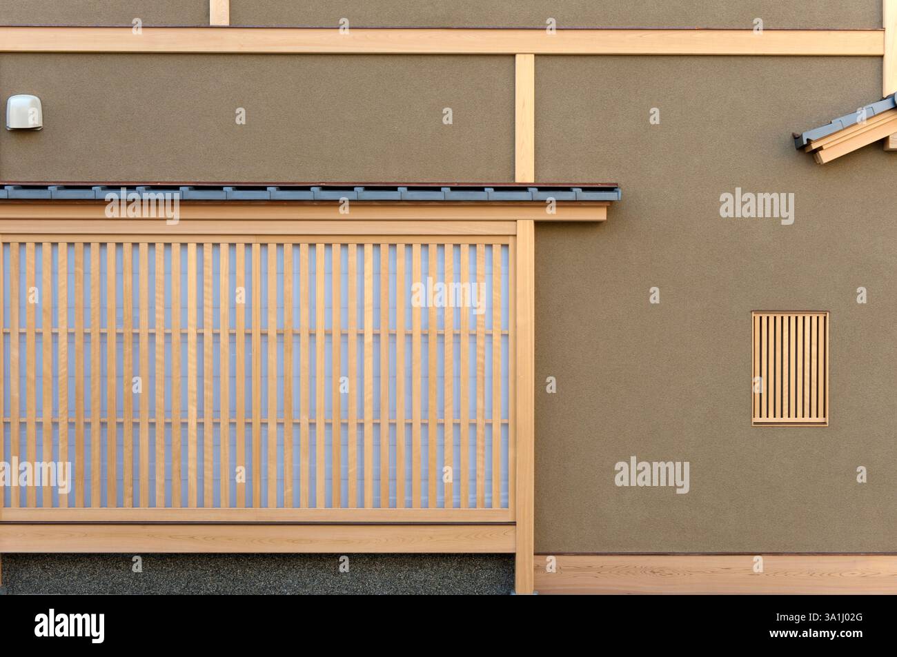 Fine craftsmanship detail of koshi wooden lattice style window covering ...