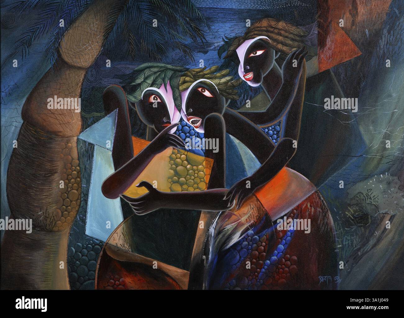 Painting, contemporary art of Bengal, India, Asia Stock Photo - Alamy
