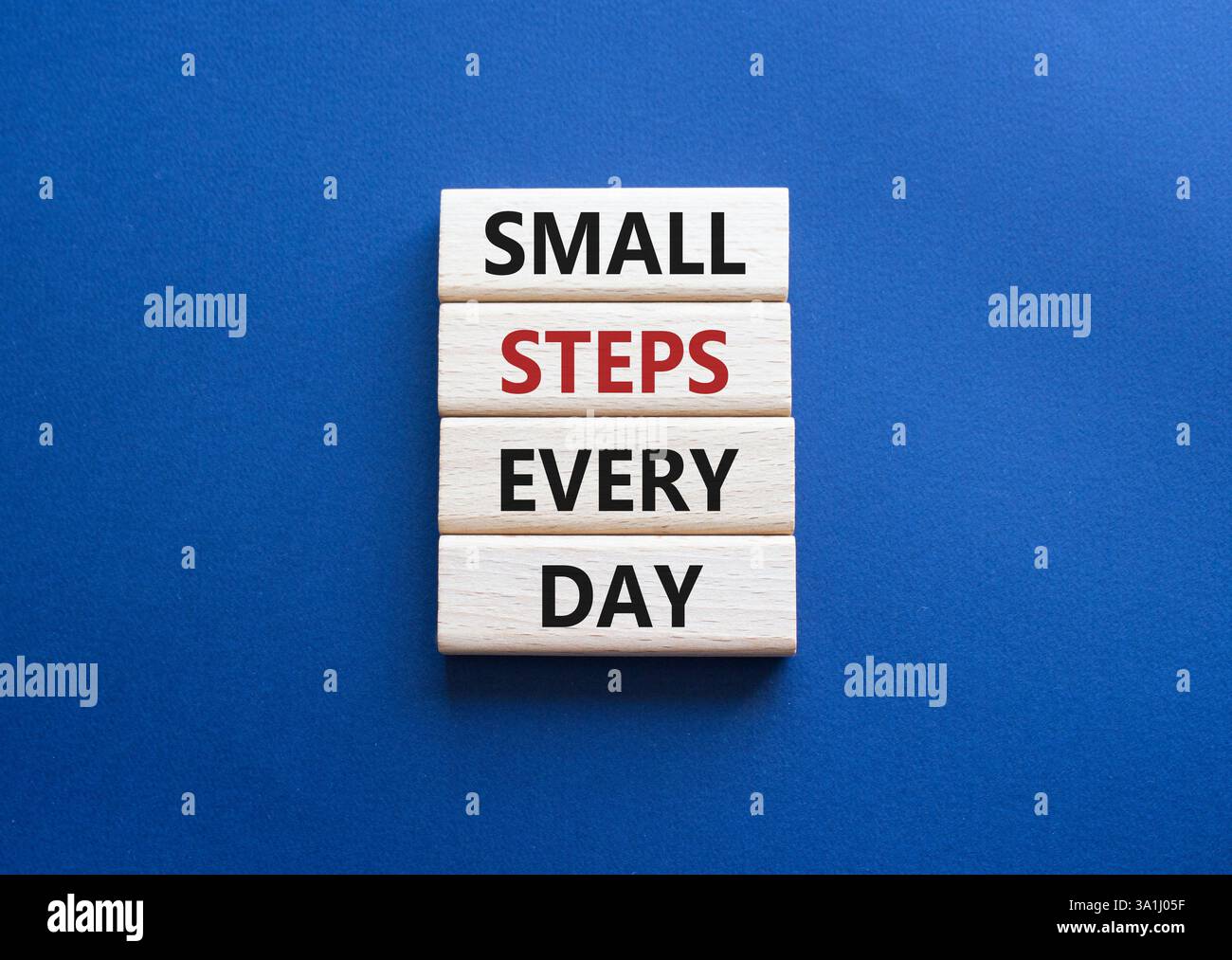 Small Steps Every Day symbol. Wooden blocks with words Small Steps ...