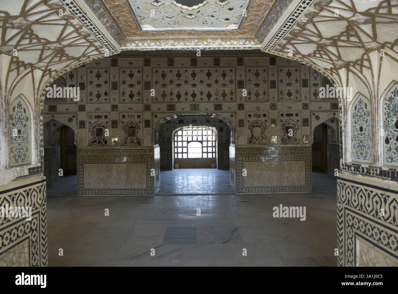 Sheesh mahal in Amber fort, Jaipur, Rajasthan, India, Asia Stock Photo ...