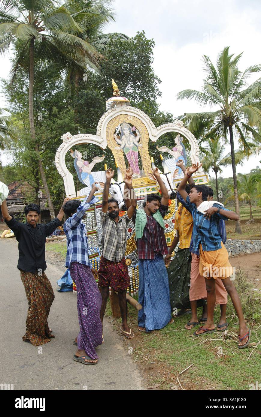 Anthimahakalan vela festival in Chelakkara, Kerala, India, Asia Stock ...