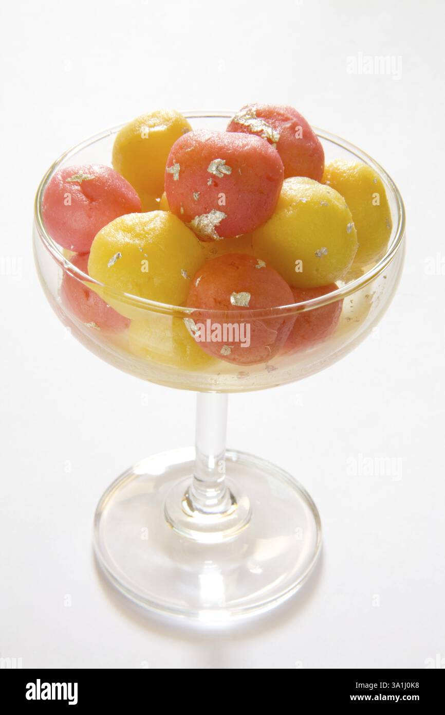 Indian food, sweet dessert angoor Bengali mithai bonbon small ball ...