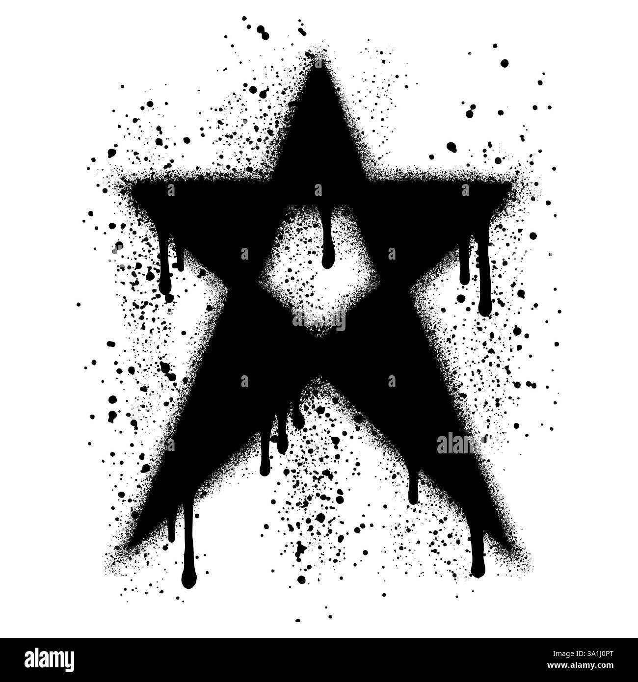 Spray Painted Graffiti star icon Sprayed isolated with a white ...