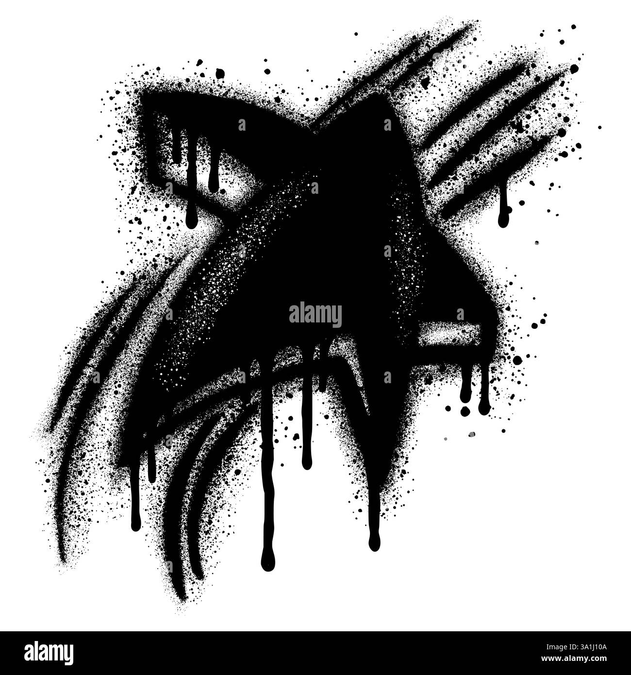 Spray Painted Graffiti star icon Sprayed isolated with a white ...