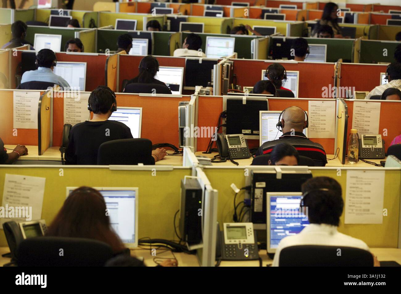 Call centre office, Bombay now Mumbai, Maharashtra, India, Asia Stock ...