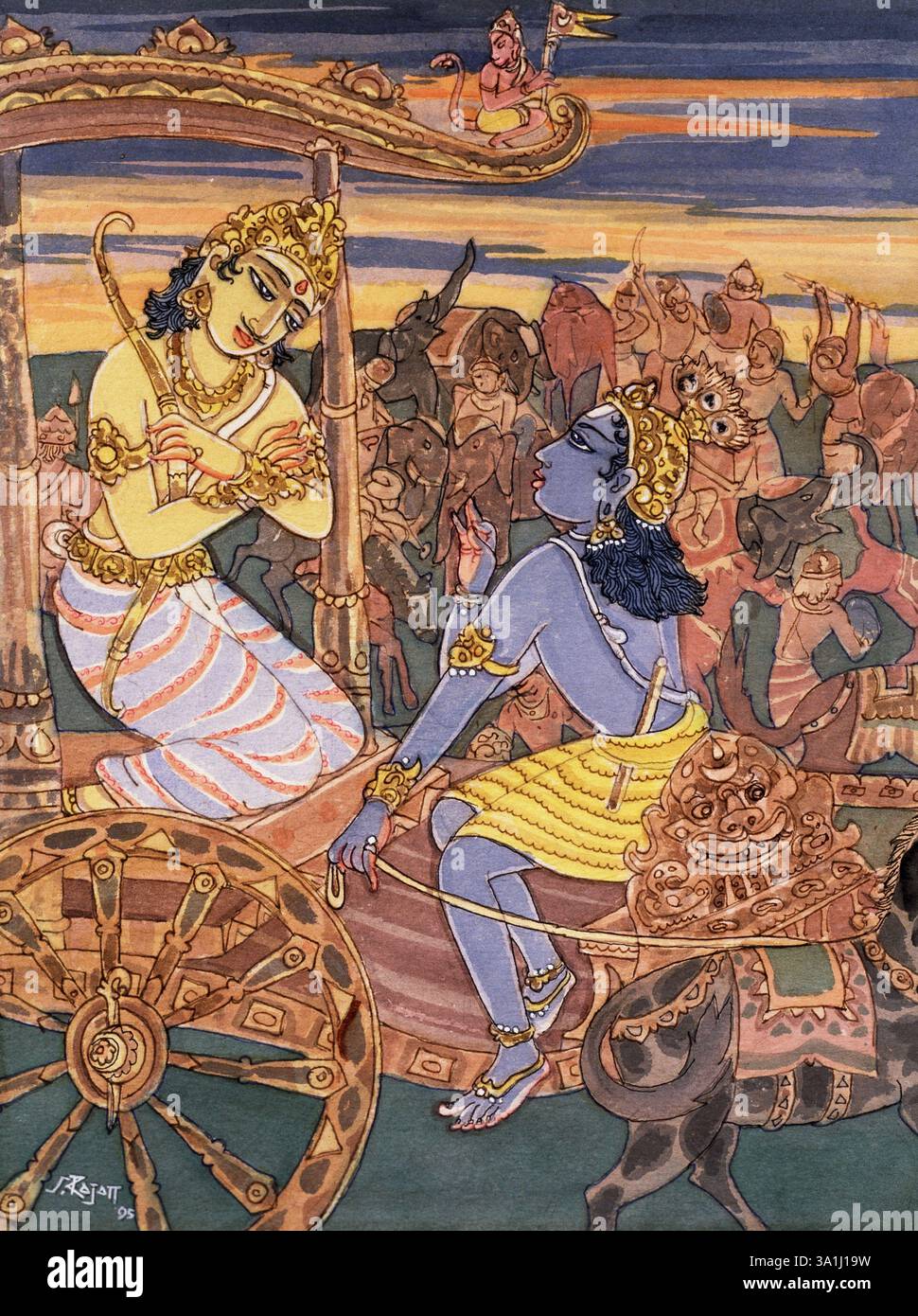 Krishna arjuna hi-res stock photography and images - Alamy