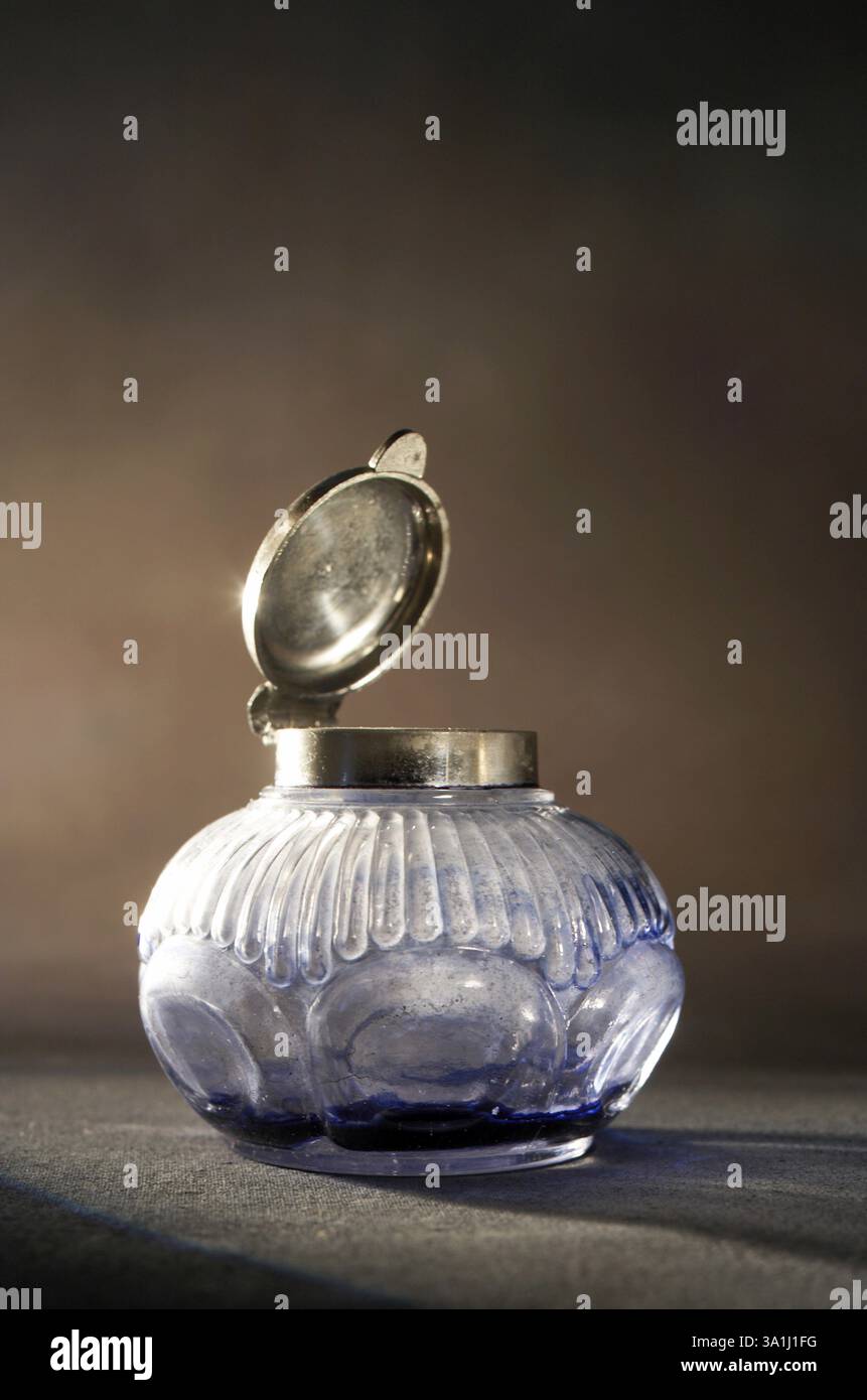 Art classic glass works bottle with abstract background Stock Photo - Alamy