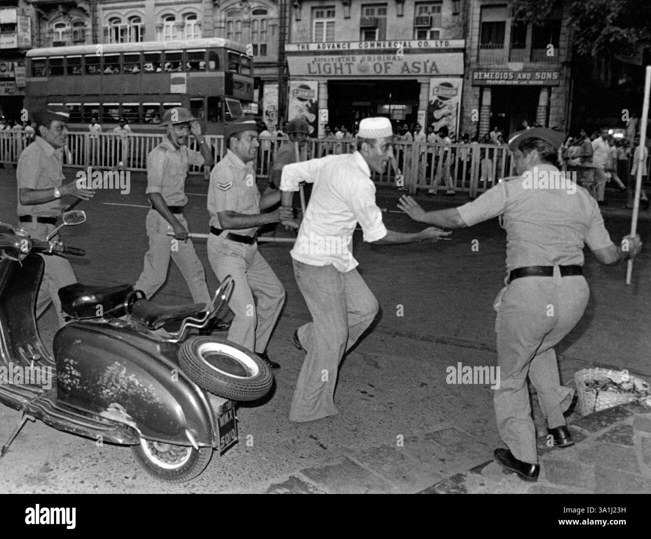 Mumbai police controlling riots, Maharashtra, India NA MR Stock Photo ...