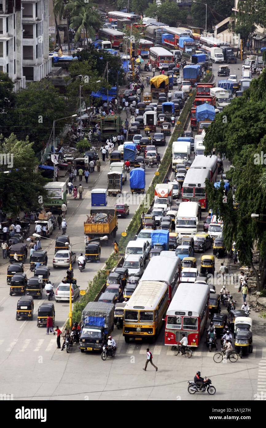Traffic chaotic situations at junction of Saki naka, Bombay Mumbai ...