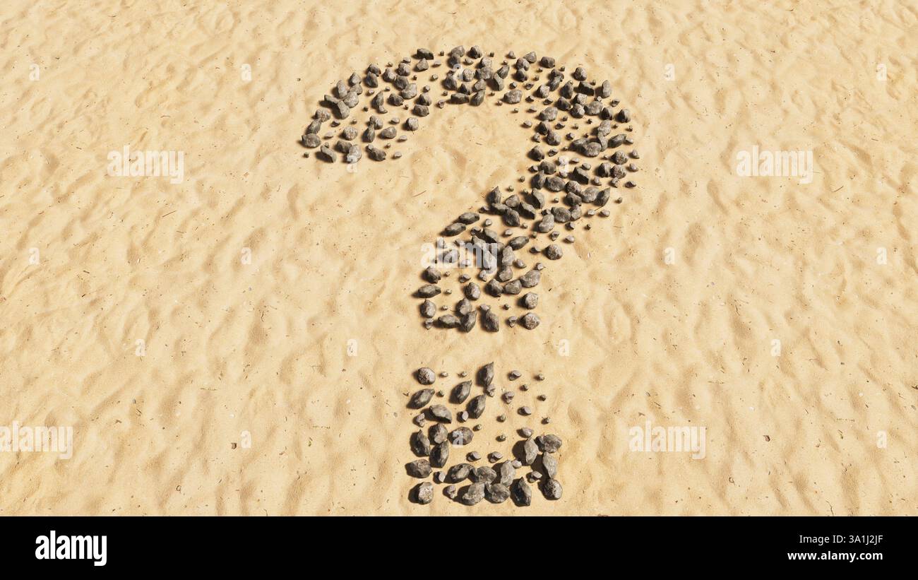 Concept conceptual stones on beach sand handmade symbol shape, golden ...