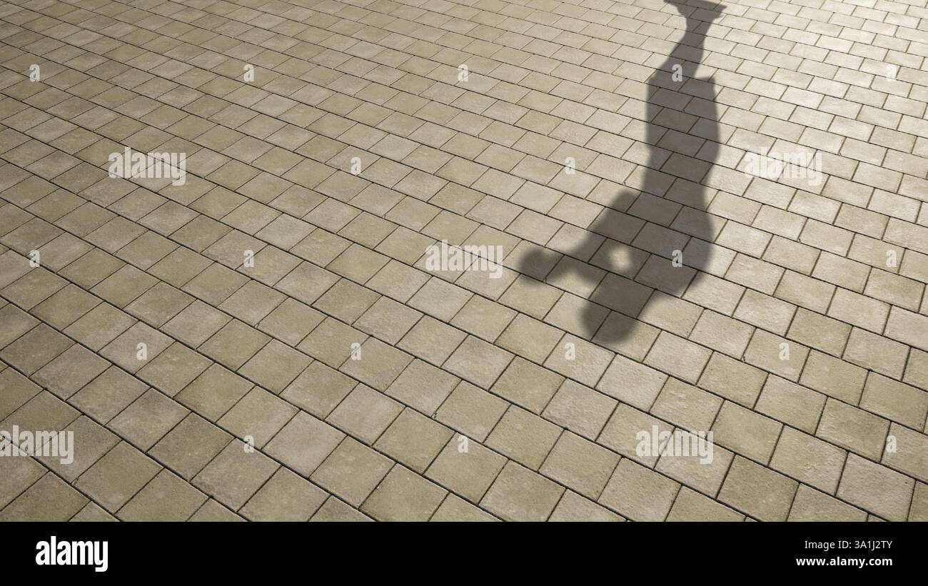Concept or conceptual background of floor texture surface with a human ...