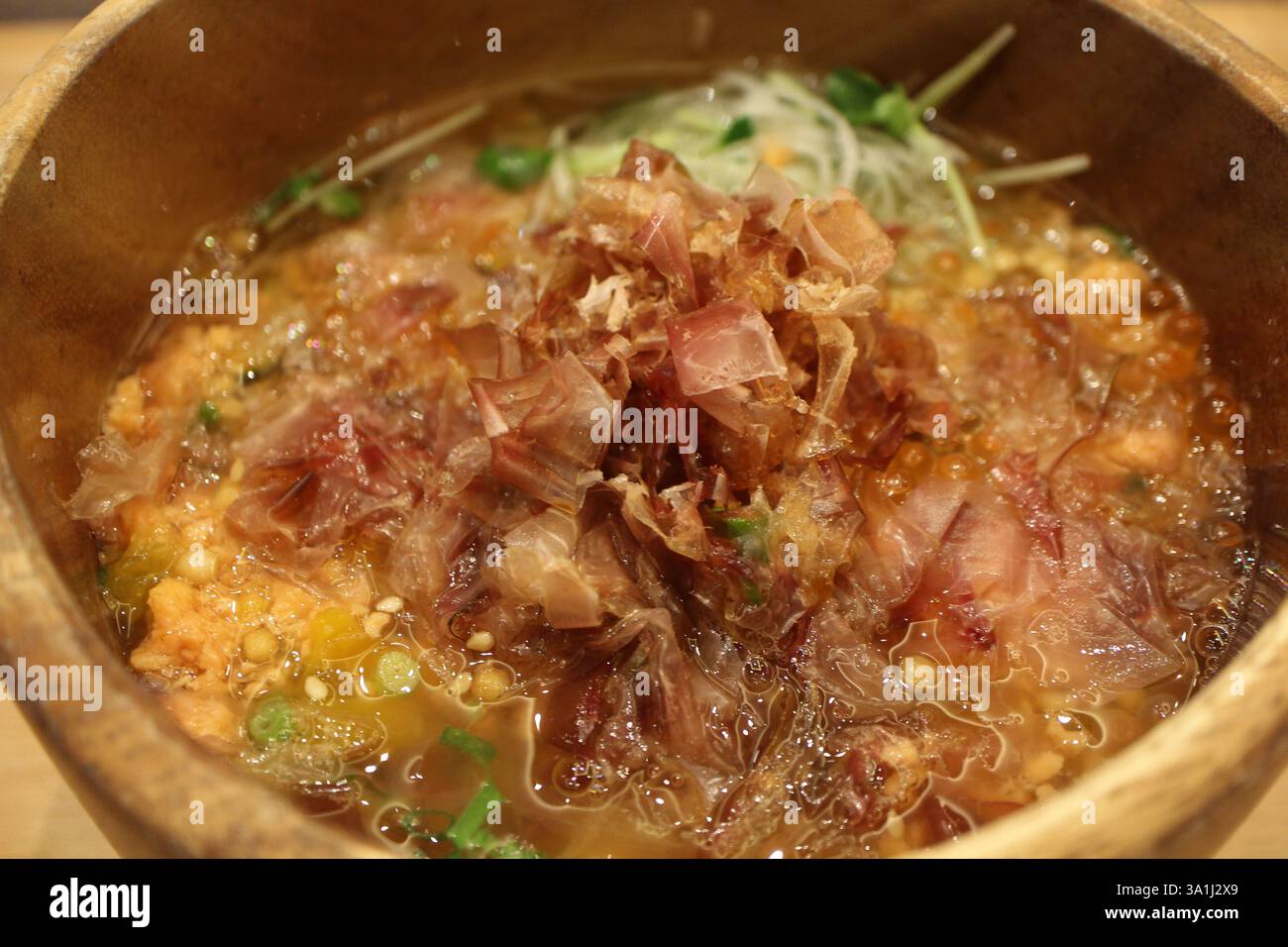 Japanese cuisine: salmon and ikura (salmon roe) chazuke in Tokyo, Japan ...