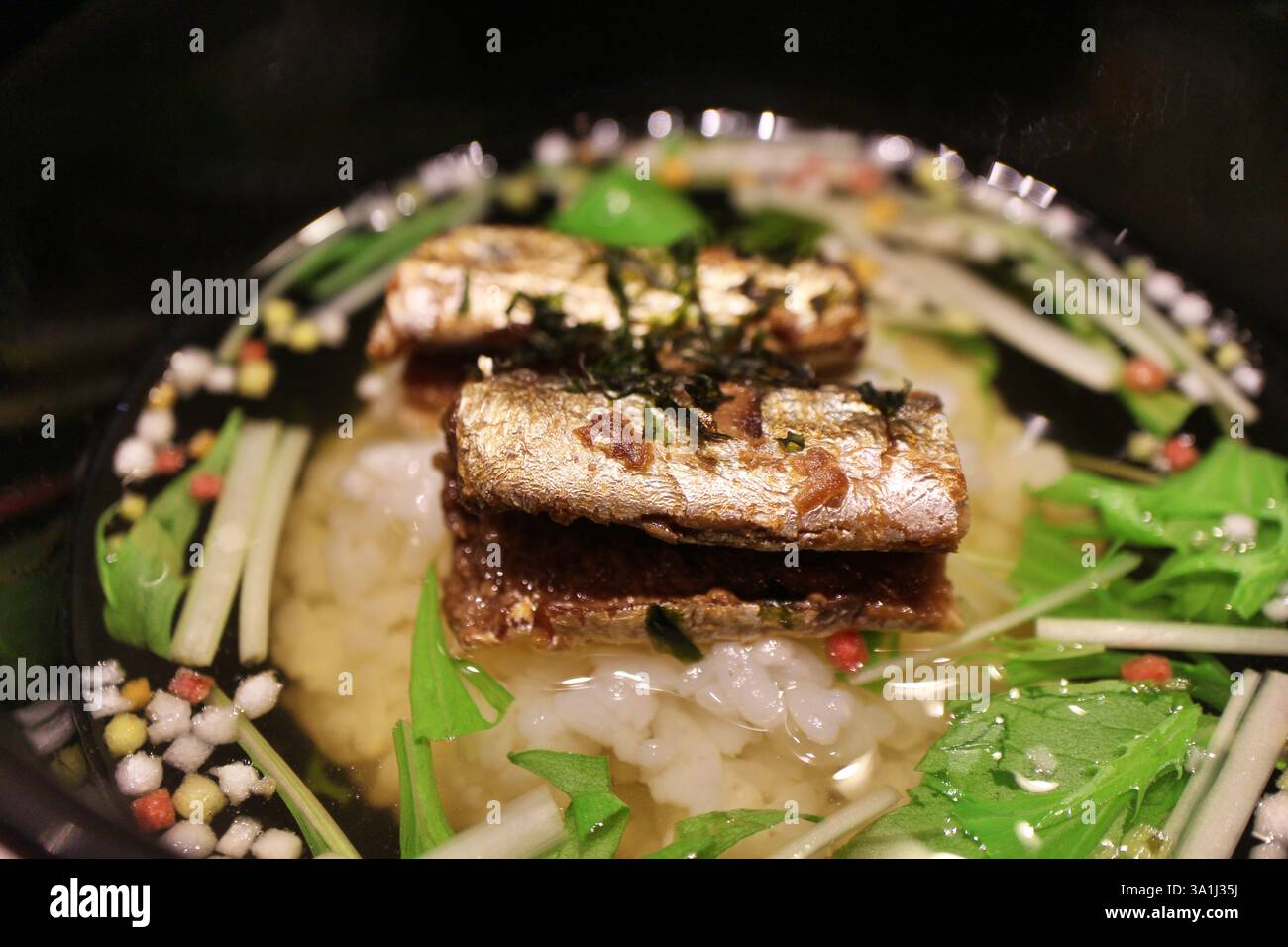 Japanese cuisine: sardine chazuke in Tokyo, Japan Stock Photo - Alamy
