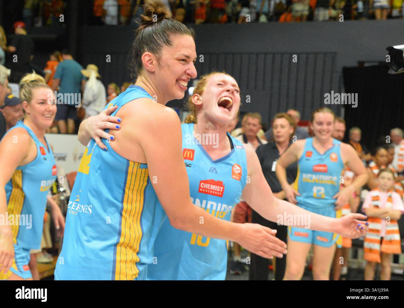 Bendigo celebrate following the WNBL Grand Final match between ...