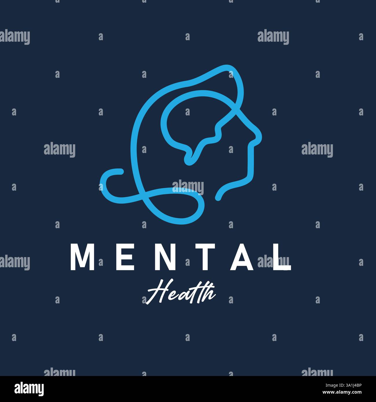 Mindfulness modern line design Stock Vector Images - Alamy