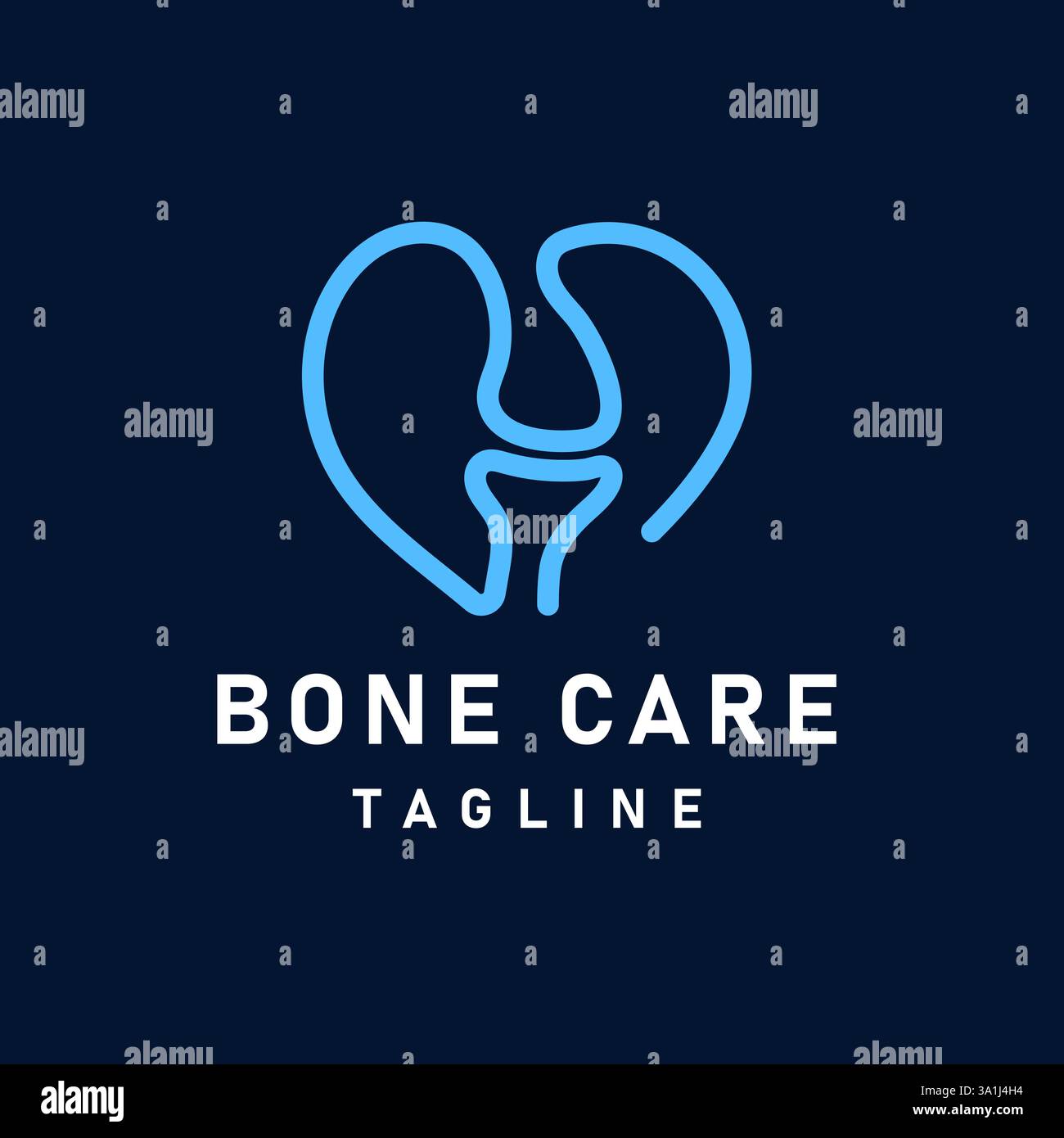 Bone health logo design illustration, simple symbol on bone can be used ...