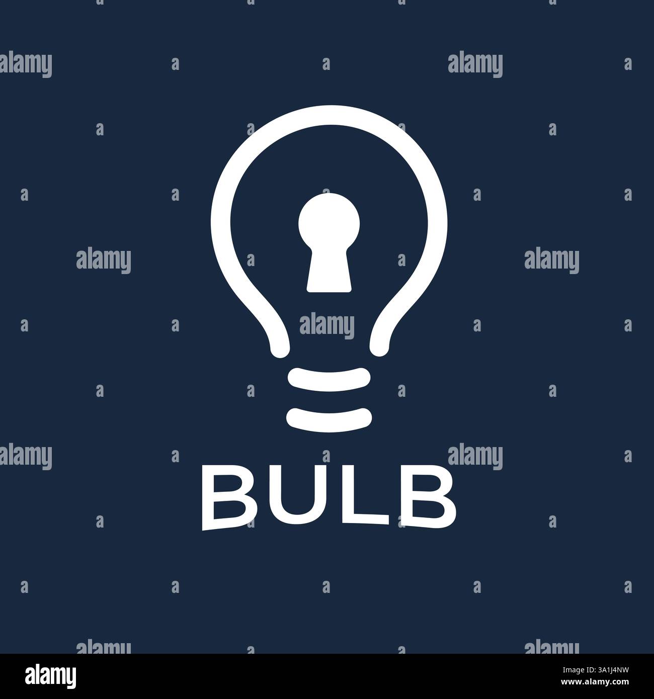 Simple Modern Light Bulb with keyhole in the middle Bulb Vector design illustration Stock Vector ...