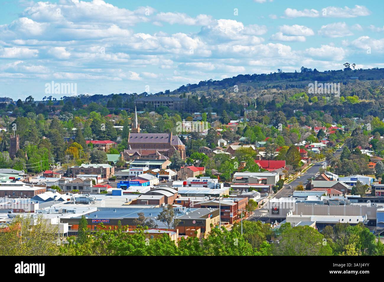 Close up view of Armidale City from Drummond Apex Lookout Stock Photo ...