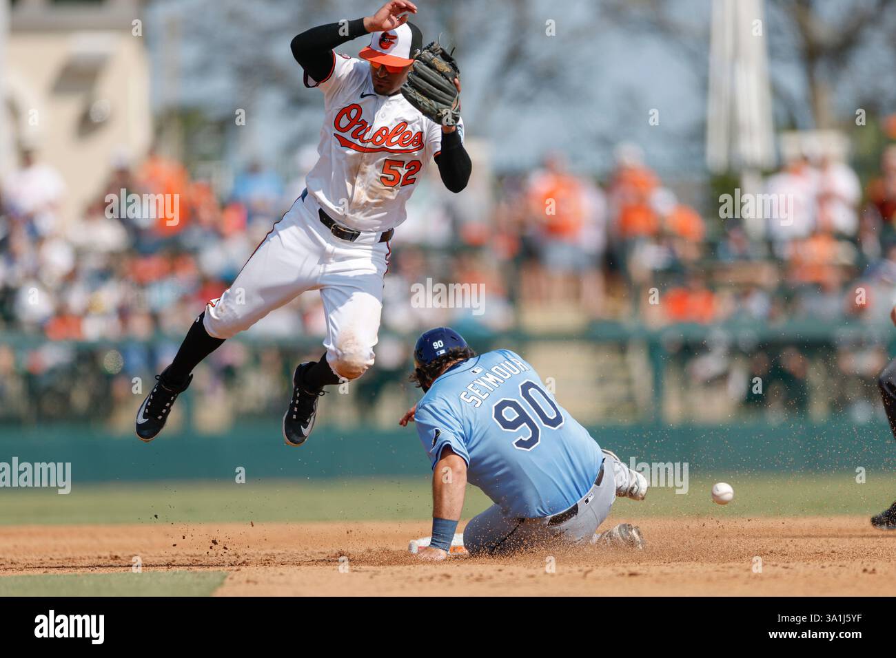 Sarasota FL USA. 8th Mar 2025. Tampa Bay Rays first base Bob Seymour ...