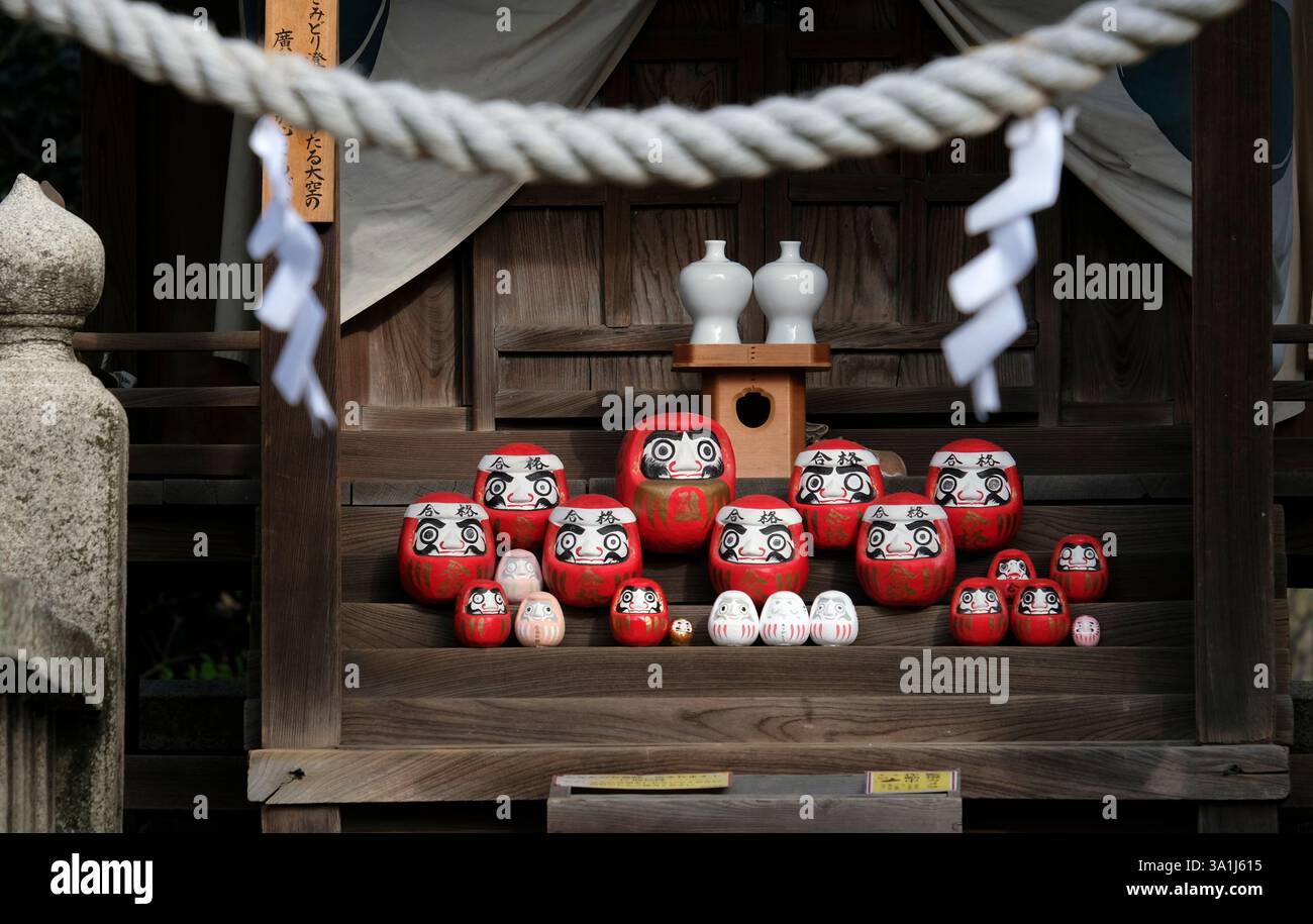 Daruma dolls in a temple in Kurashiki, Japan Stock Photo - Alamy
