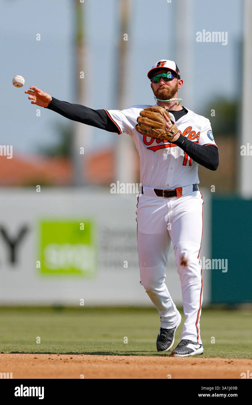 Sarasota FL USA. 8th Mar 2025. Baltimore Orioles third base Jordan ...