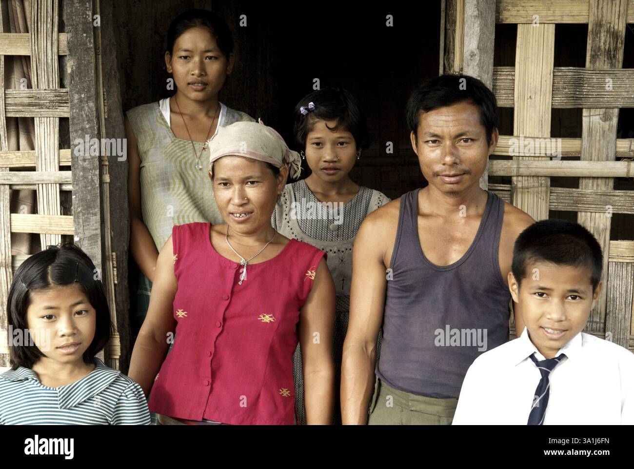 Rural family, Chakma tribal, Arunachal Pradesh, India, Asia Stock Photo ...
