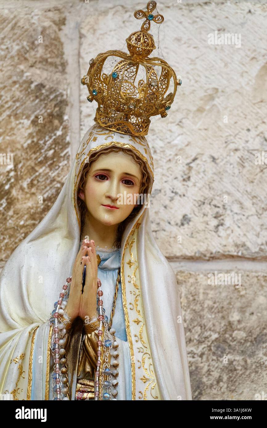 Saint Benoit sur Loire, FRANCE - 01-27-2025: Statue (19th century) of ...