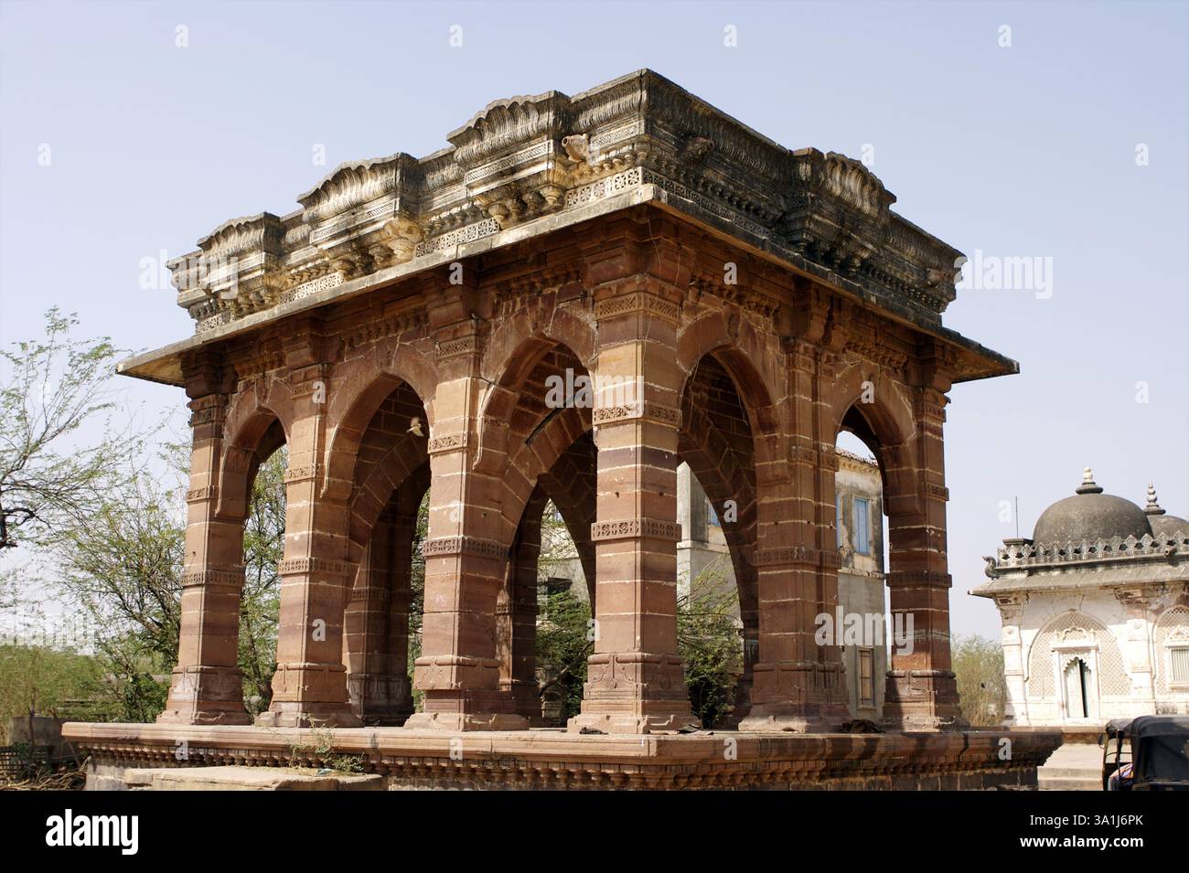 Ruins stone dome at muslim graveyard, kutch, Gujarat, India, Asia Stock ...