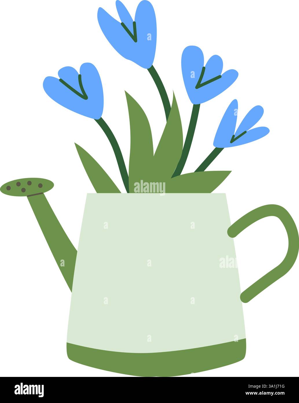 Green blue flowers Stock Vector Images - Alamy